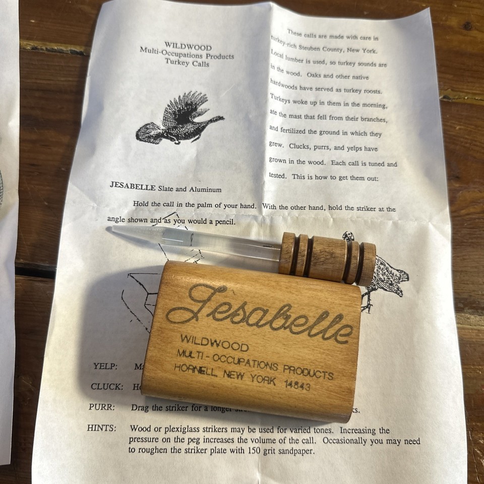 Wildwood Turkey Call & Deer Rattle Box -New-Made Hornel NY | eBay