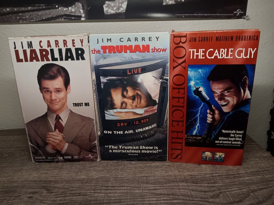 Lot Of 7 Jim Carrey VHS Comedys- The Cable Guy, Liar Liar, Man On The ...