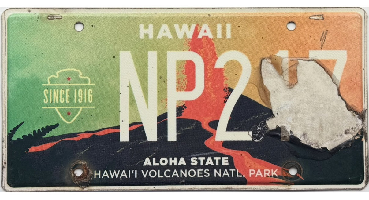 *BARGAIN BIN* Hawaii VOLCANOES NATIONAL PARK License Plate #NP217のeBay ...