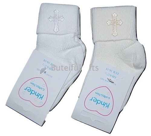 Baby Essentials Baby Infant Boy Girl White or Ivory Christening Cross ...