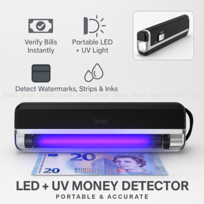 UV Money Checker Light Bill Tester Handheld Counterfeit Detector ...