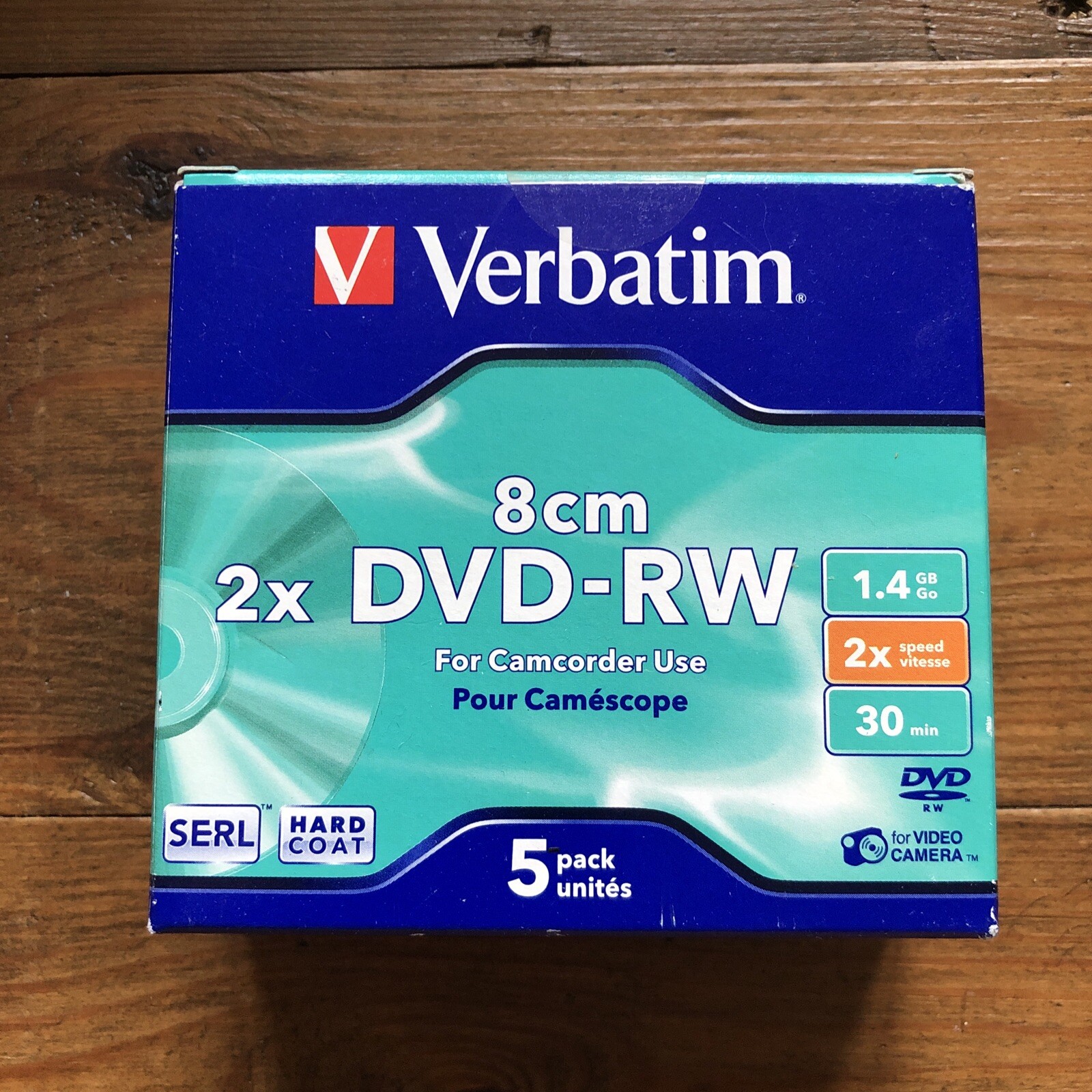 Verbatim Dvd-rw 8cm Matt Silver 30 Min 2x JEWEL Case 5 Pcs Capacity 1 ...