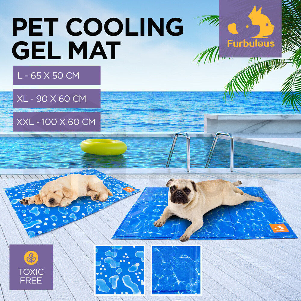 Pet Cooling Mat Gel Mats Bed Cool Pad Puppy Cat Non-Toxic Beds Summer 3 ...