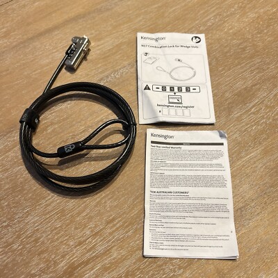 Laptop Cable Lock By Kensington. N17 Combination Lock for Wedge Slots ...