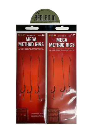 ESP Mega Method Rig Hooks all sizes, Barbed & barbless. | eBay UK
