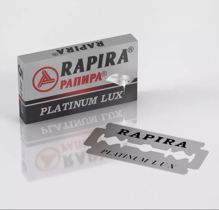 100 RAPIRA PLATINUM LUX DOUBLE EDGE CLASSIC SAFETY RAZOR SHAVING BLADES ...