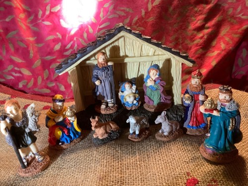 Lemax Small Nativity 11 Resin Figures New In Box Perfect U.S.domestic ...