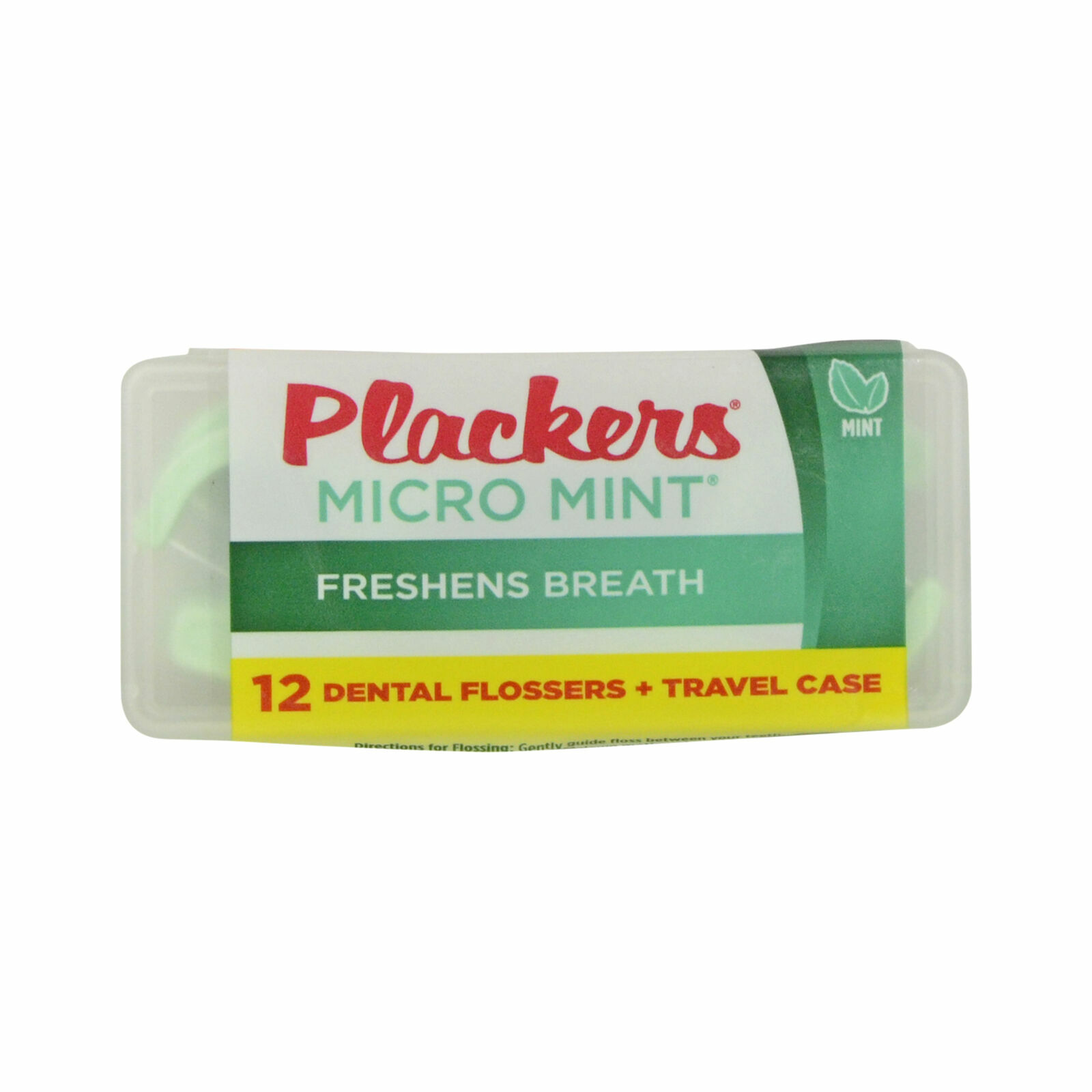 Plackers 12 Count Mint Flavor Freshens Breath Dental Floss Picks in ...