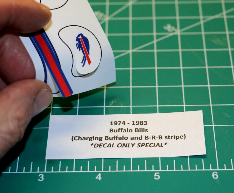 1974-1983 Buffalo Bills DIECUT Football Gumball Helmets *DECALS ONLY ...
