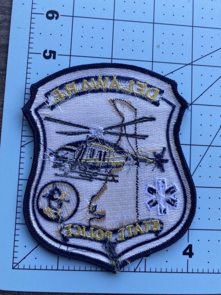 Vintage Delaware State Police Emergency Medical Helicopter Patch | eBay