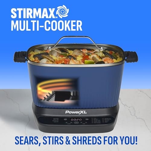 STIRMAX Midnight Blue 7.5 Quart Digital Multi-Cooker with Automatic ...