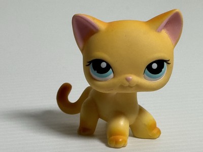 Littlest Pet Shop LPS #339 Shorthair Cat Yellow and Blue Eyes Rare ...