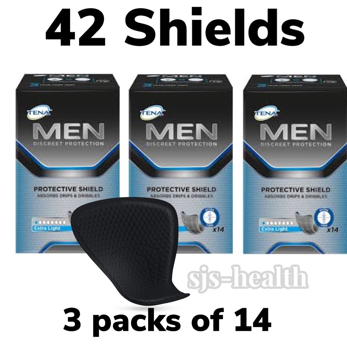 TENA Men Protective Shield Extra Light Case Saver 3 Packs of 14 ...