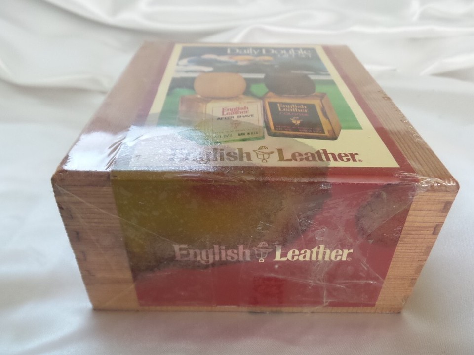 Vintage ENGLISH LEATHER By MEM Cologne & Aftershave Splash Gift Set 4 ...
