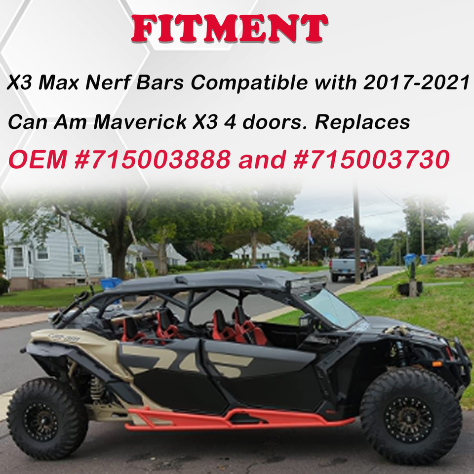 Nerf Bars Rock Sliders for 2017-2024 Can-Am Maverick X3 Max - 4 Seater ...