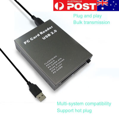 USB 2.0 to PC ATA PCMCIA Adapter Flash Disk Memory Card Reader Plug ...