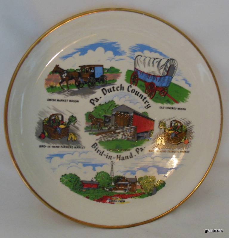 Vintage Plate Pa Dutch Country Bird-in-Hand 7.5" Pennsylvania | eBay