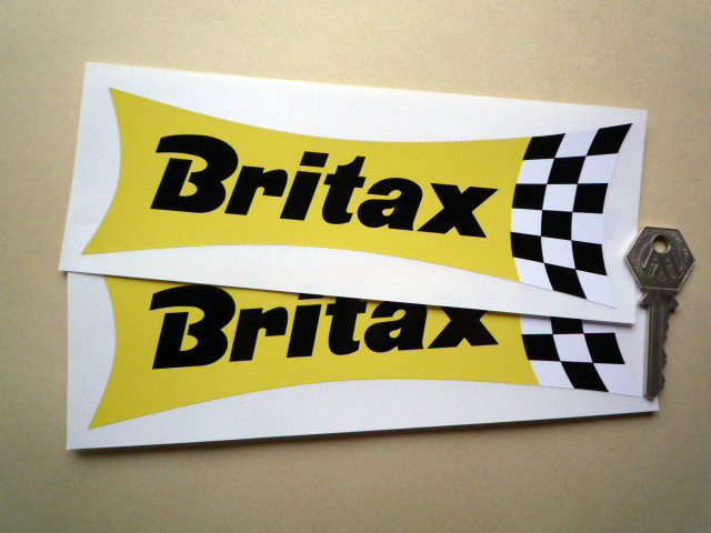 BRITAX Classic Saloon Car STICKERS 8" Pair F1 Grand Prix Rally Racing ...