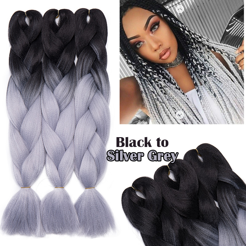 Long Braiding Jumbo Hair Expression Handmade Box Braids as human Mutil ...