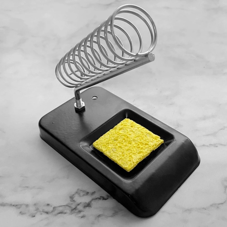 Soldering Iron Holder Spring Stand with Sponge Solder Electronics | eBay UK