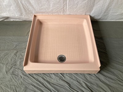 Vtg 34x34 NOS Venetian Pink Surfline American Standard Shower Pan 647 ...