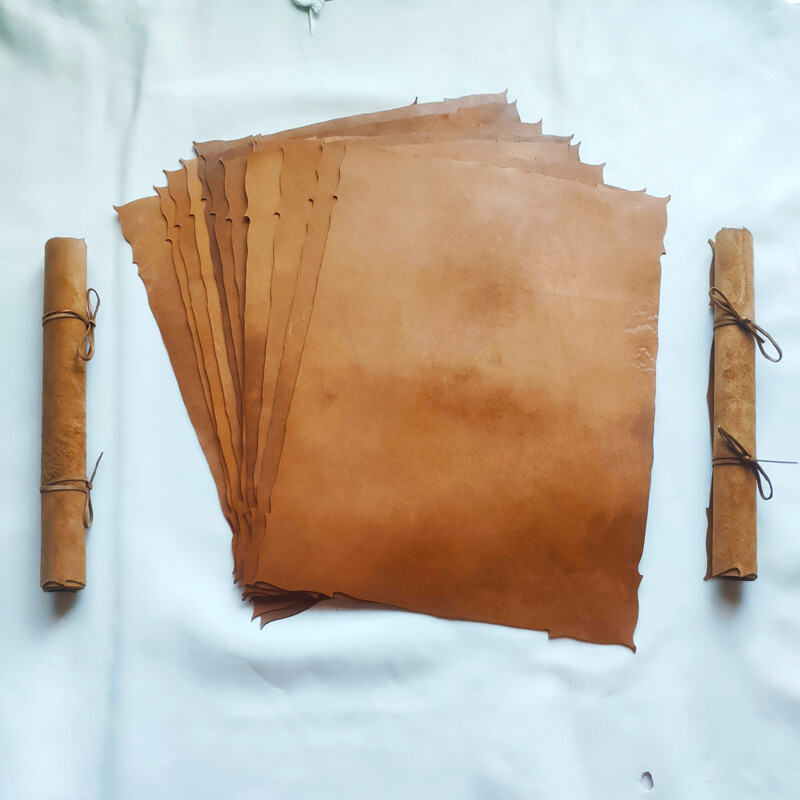 1x Retro Handmade Parchment Real Sheepskin Writing Paper for Special ...