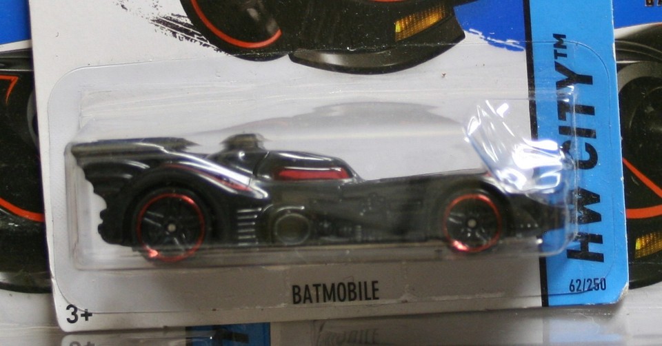 3 NEW HOT WHEELS HW CITY BATMOBILE 2015 BATMAN RED LINES WHEELS CFK20 ...