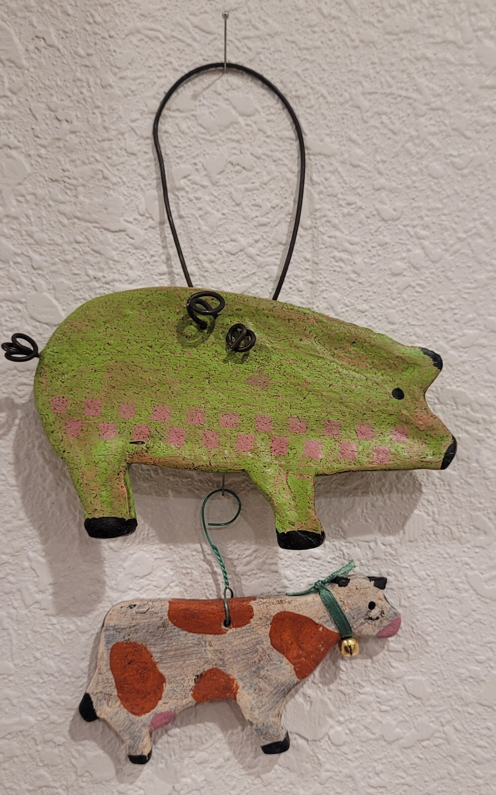 Handmade Salt Dough Cow And Pig Salt Dough Ornaments | eBay