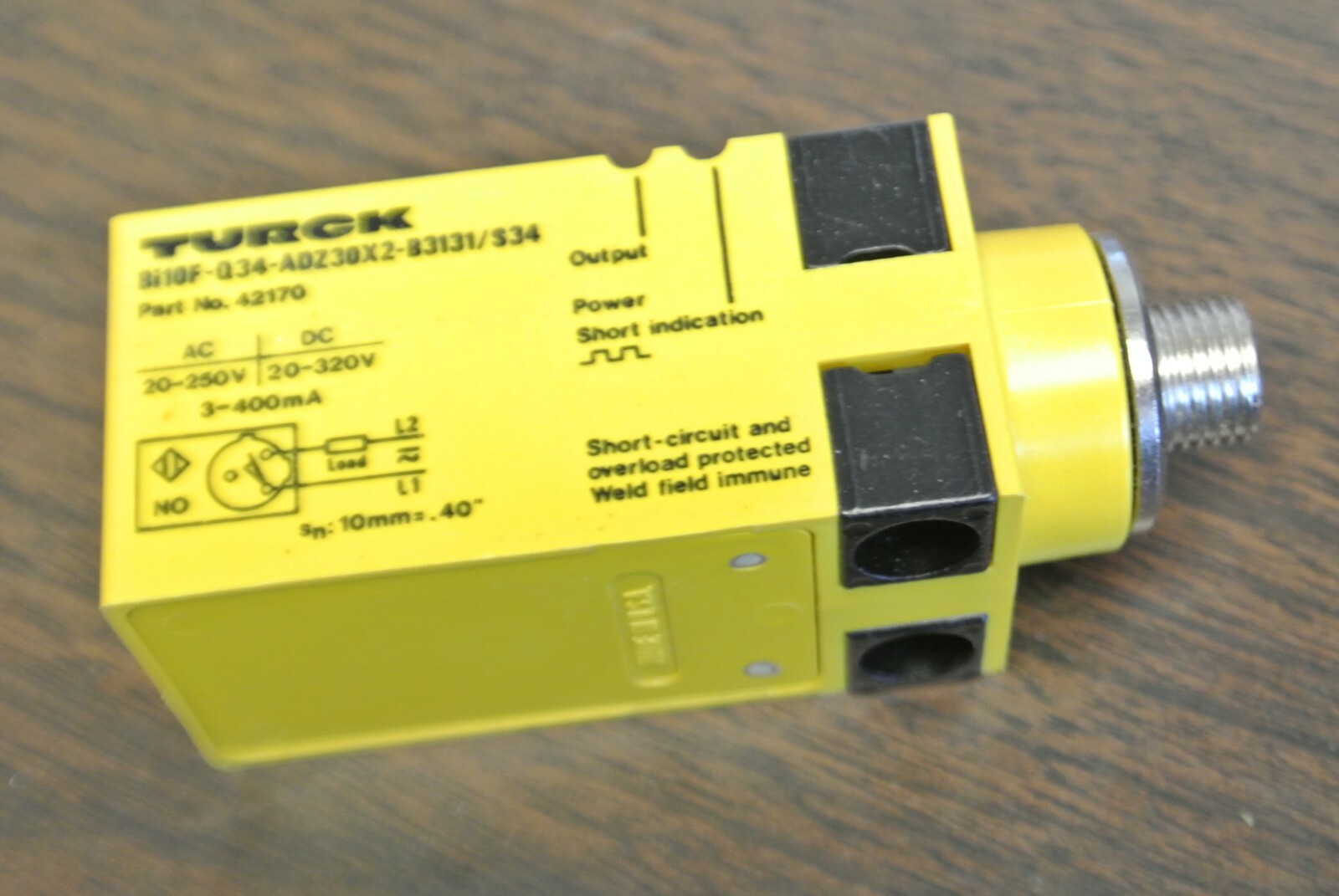 TURCK Q34 / Bi10F-Q34-ADX30X2-B3131/S34 INDUCTIVE PROXIMITY SENSOR ...