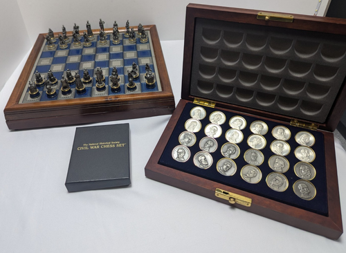 Franklin Mint Civil War Chess Set & National Historical Society ...