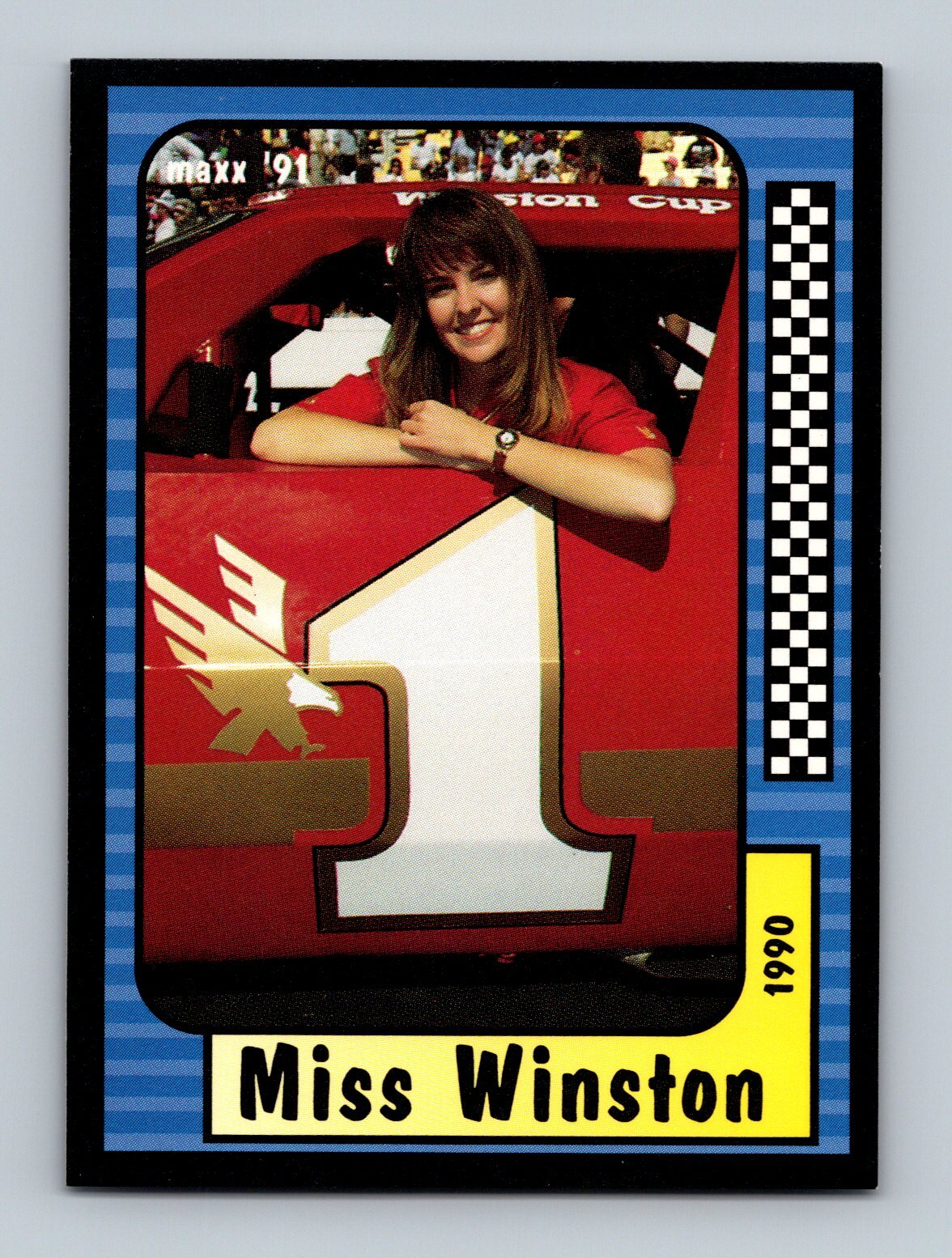 1991 Maxx Nascar Race Card #168 Miss Winston Sandi Fix | eBay
