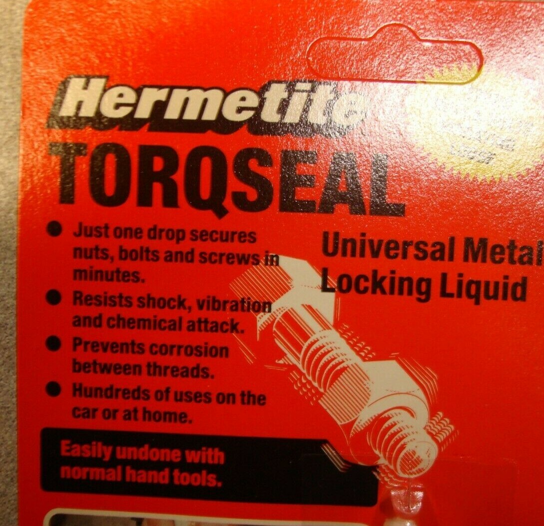 HERMETITE TORQSEAL TORQUE SEAL THREAD LOCK ER TITE 3 OZ QTY 2 ANTI ...