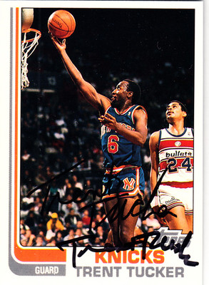 Trent Tucker New York Knicks Topps SIGNED CARD AUTOGRAPHED | eBay