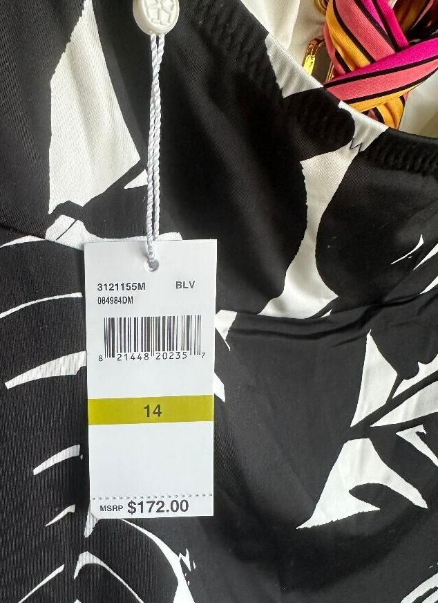 NWT $172 TRINA TURK Lennox Lace-Up Front Bandeau One-Piece Swimsuit ...