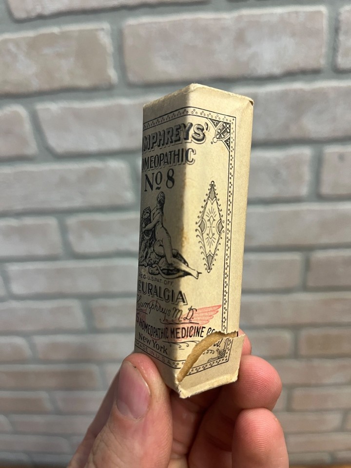 Vintage Humphreys Homeopathic Medicine No 8 Neuralgia Unopened Package ...