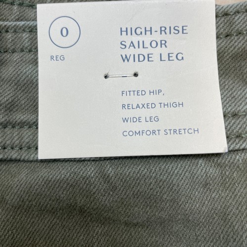 Universal Thread Women's High Rise Sailor Wide Leg Ankle Jeans Olive ...