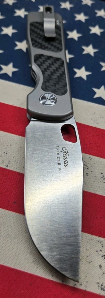 TwoSun TS396 KEANU DESIGN #114 D2 TITANIUM CARBON FIBER INLAY NESTED LINER LOCK | eBay