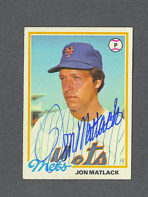 Jon Matlack signed New York Mets 1978 Topps baseball card | eBay