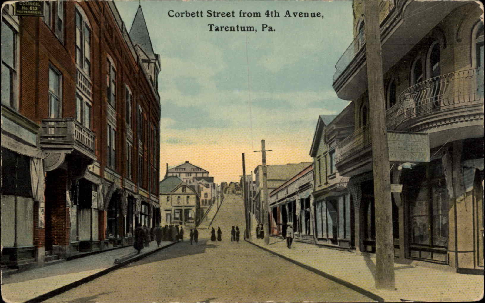 Tarentum Pennsylvania PA Corbett Street c1910 Vintage Postcard | eBay