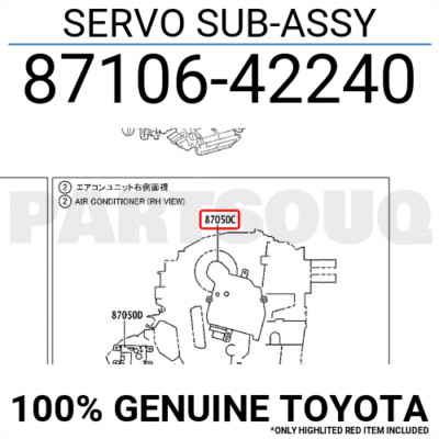 8710642240 Genuine Toyota SERVO SUB-ASSY 87106-42240 | eBay