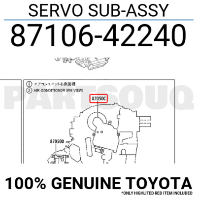 8710642240 Genuine Toyota SERVO SUB-ASSY 87106-42240 | eBay