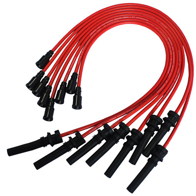 Red 10.5MM Silicone Spark Plug Wires For Dodge Chrysler 2003-2005 5.7L ...