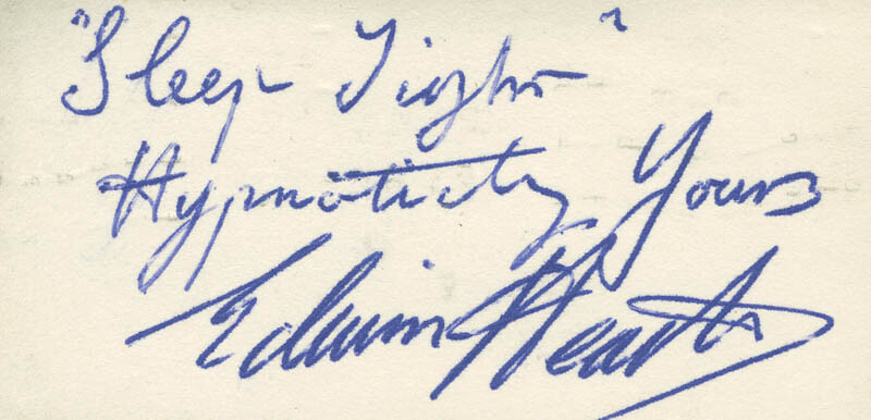 EDWIN HEATH - AUTOGRAPH SENTIMENT SIGNED | eBay