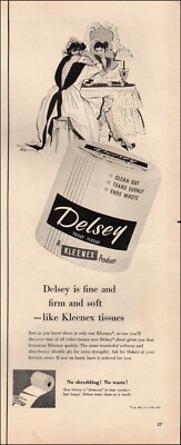 1953 Vintage ad Delsey Toilet Tissue art Fashion dress mirror 02/08/23 ...