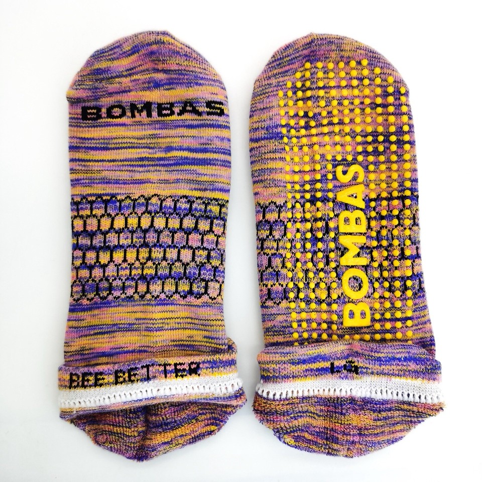 4 pairs BOMBAS Women's Performance Gripper Honeycomb Ankle Socks size ...