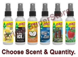 Little Trees 2 oz Pump Spray Air Freshener Scent Eliminates Odor Car ...