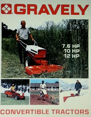 Gravely Convertible 7.6 10 12 HP Lawn Garden Tractor Color Sales ...