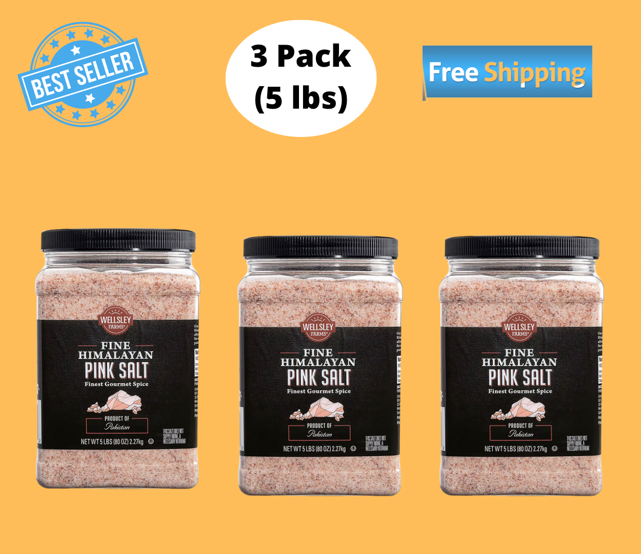 Wellsley Farms Himalayan Pink Salt, 3pk 5 lbs. (No Ship To CA) | eBay
