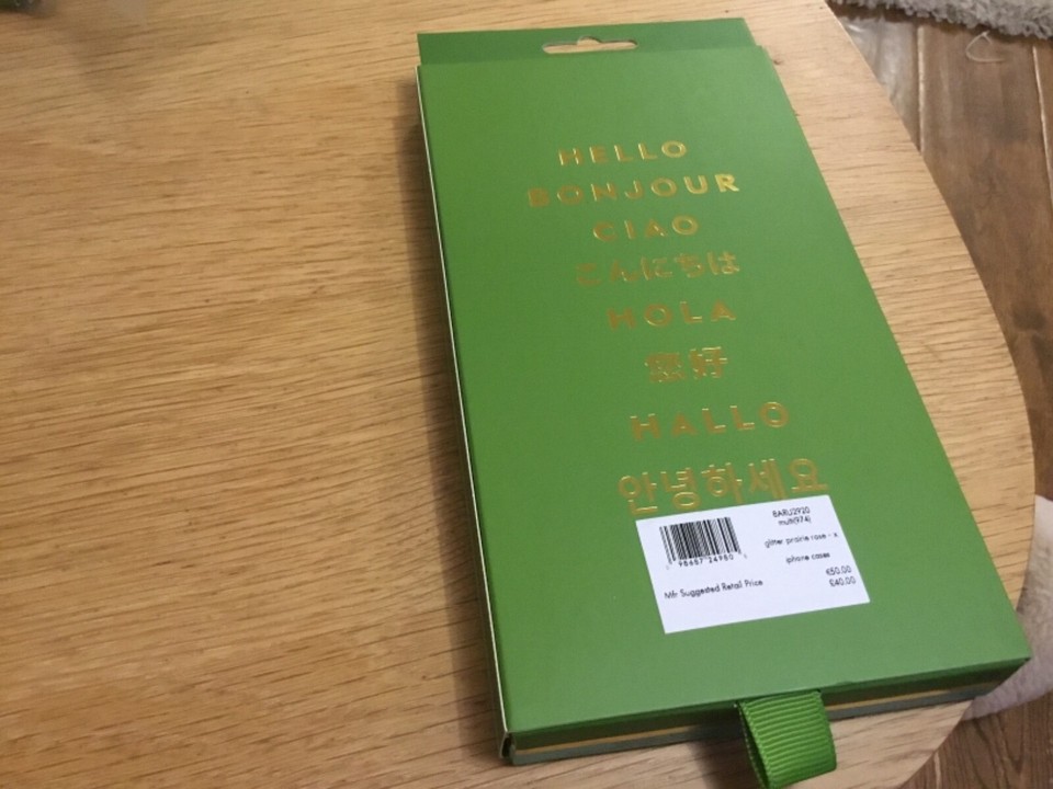 Kate Spade iPhone X/Xs glitter prairie rose snap case - new - boxed ...