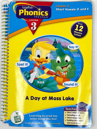 LeapPad Leap Frog Book ONLY - Phonics- Lesson 3 - A Day at Moss Lake-VG | eBay